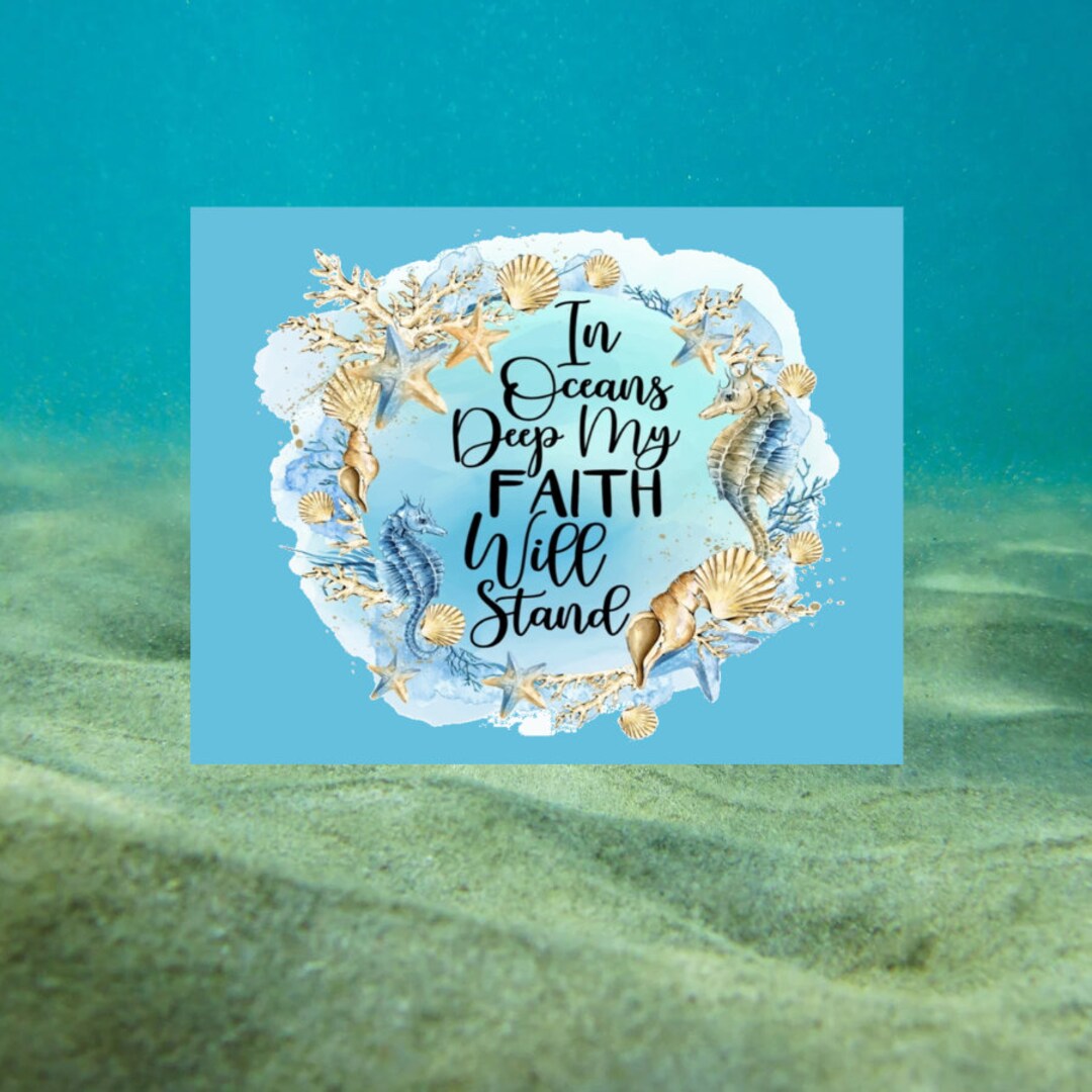 In Oceans Deep My Faith Will Stand Aluminum Wreath Sign - Etsy