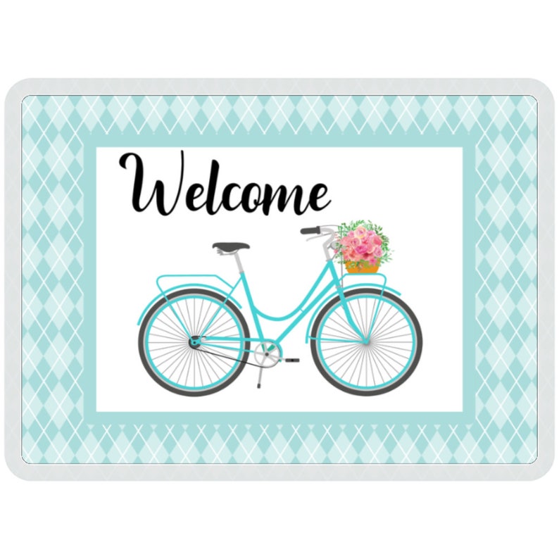 Welcome Bike Wreath Sign - Etsy