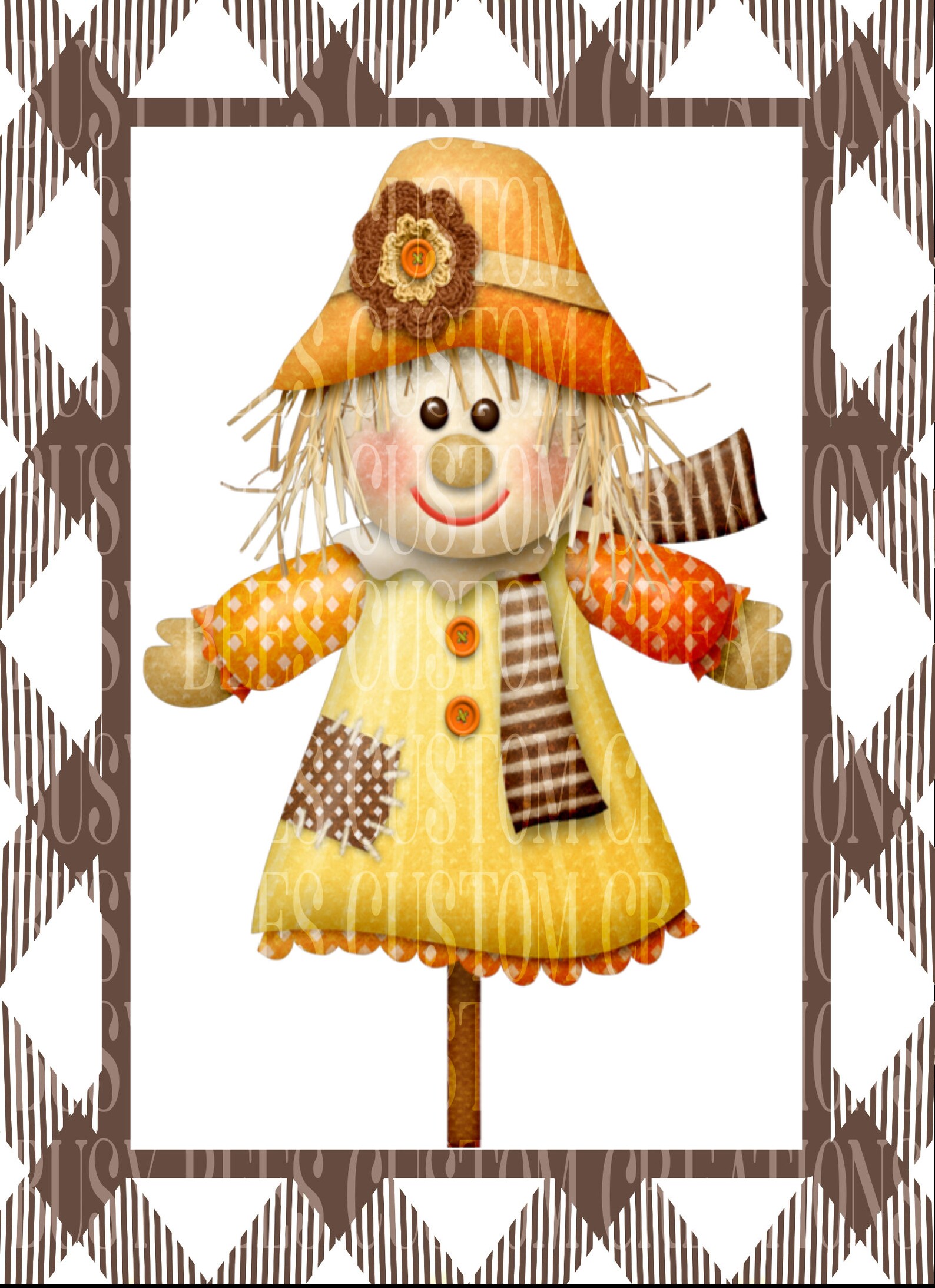 Hello Fall Scarecrow Girl Metal Wreath Sign - Etsy
