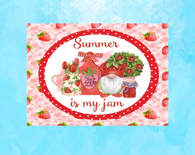 Summer is My Jam Strawberry Wreath Sign Aluminum - Etsy