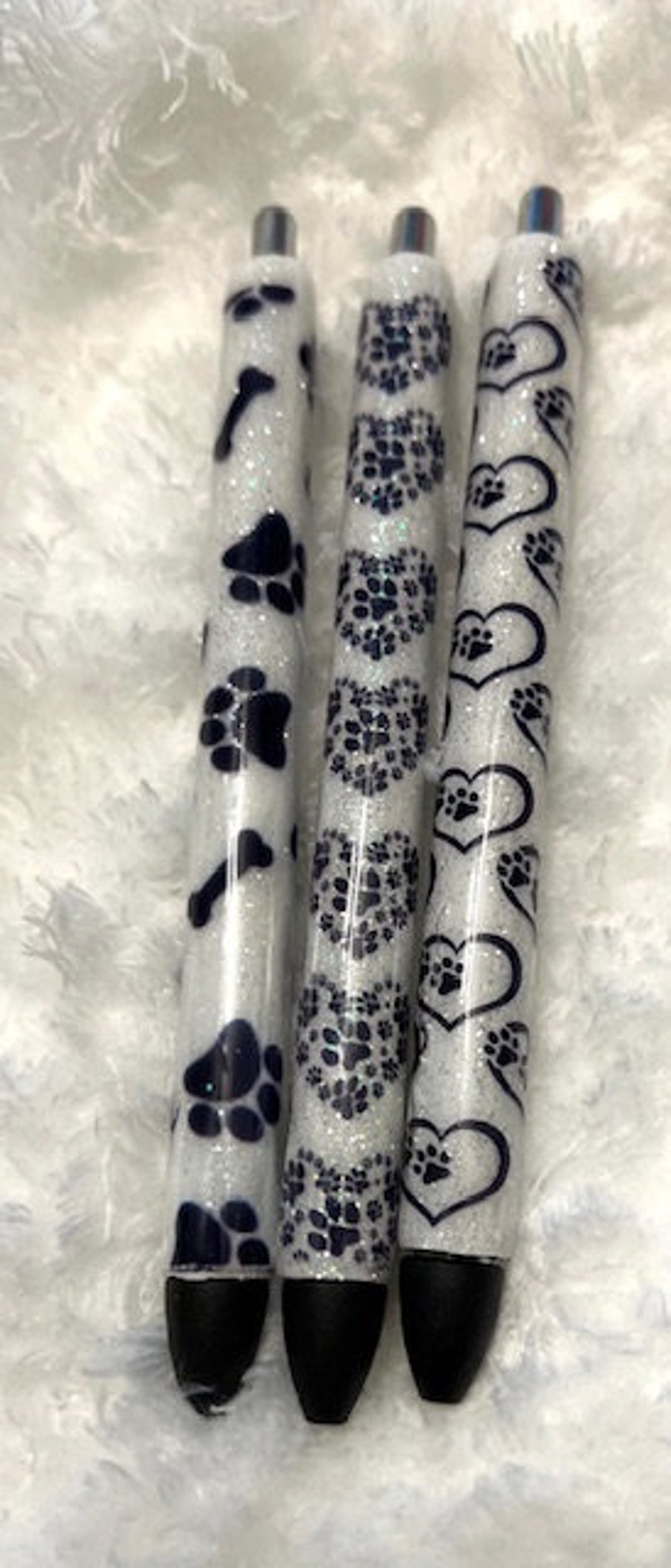 Dog Glitter Pen, Custom Glitter Pens, Glitter Gel Pen, Black Ink Pens ...