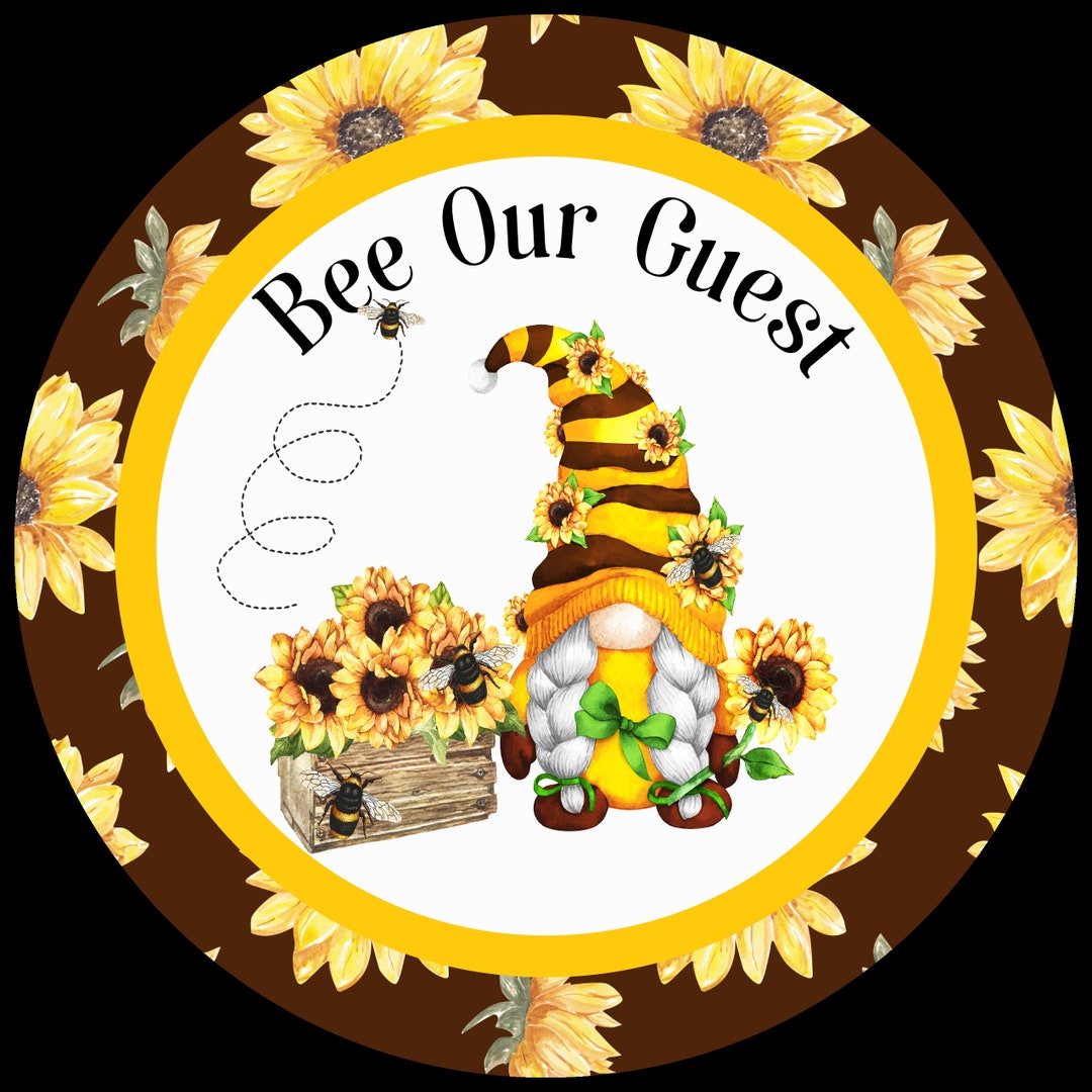Bee Our Guest Aluminum Wreath Sign - Etsy