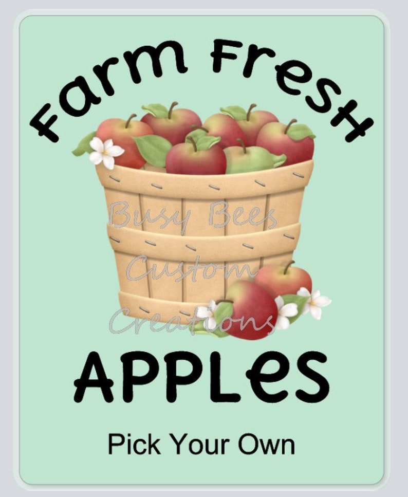 Farm Fresh Apples Metal Wreath Sign | Etsy