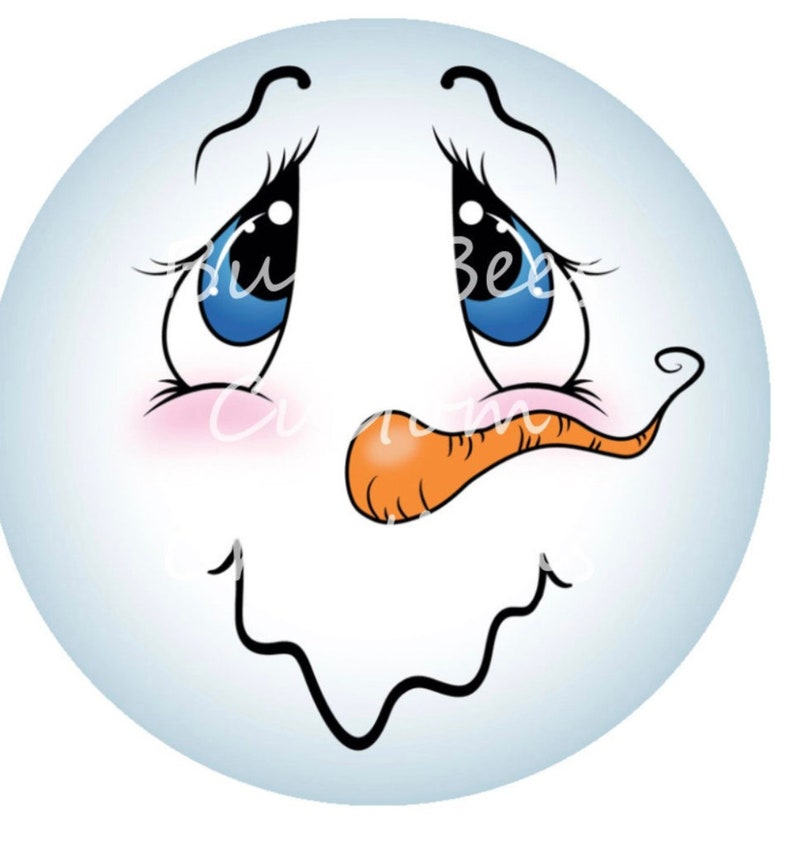 8 Round Snowman Face Metal Wreath Sign | Etsy