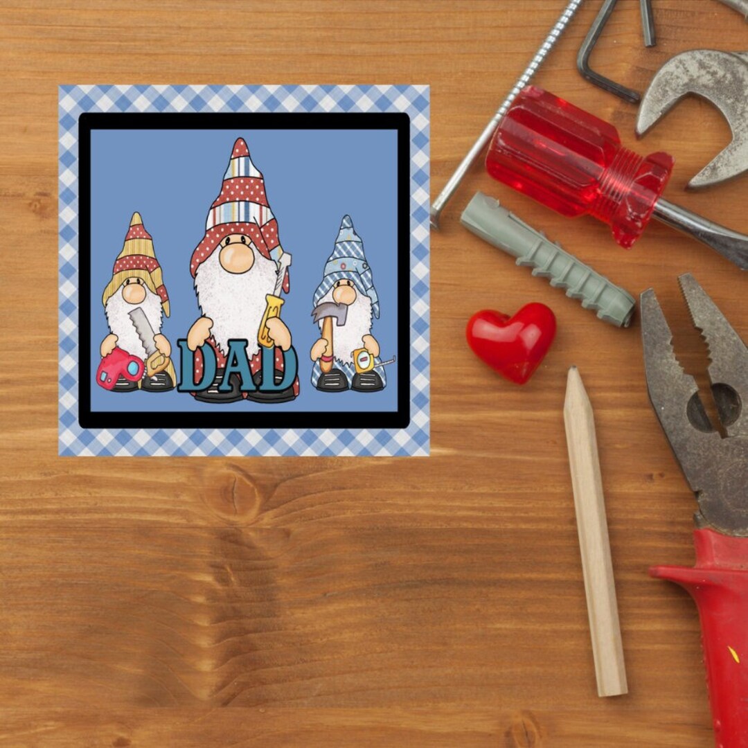 Dad 3 Gnomes Fathers Day Aluminum Wreath Sign - Etsy UK