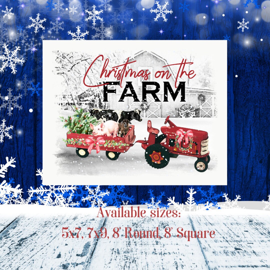 Christmas on the Farm Wreath Sign, Christmas Sign, Christmas Decor ...
