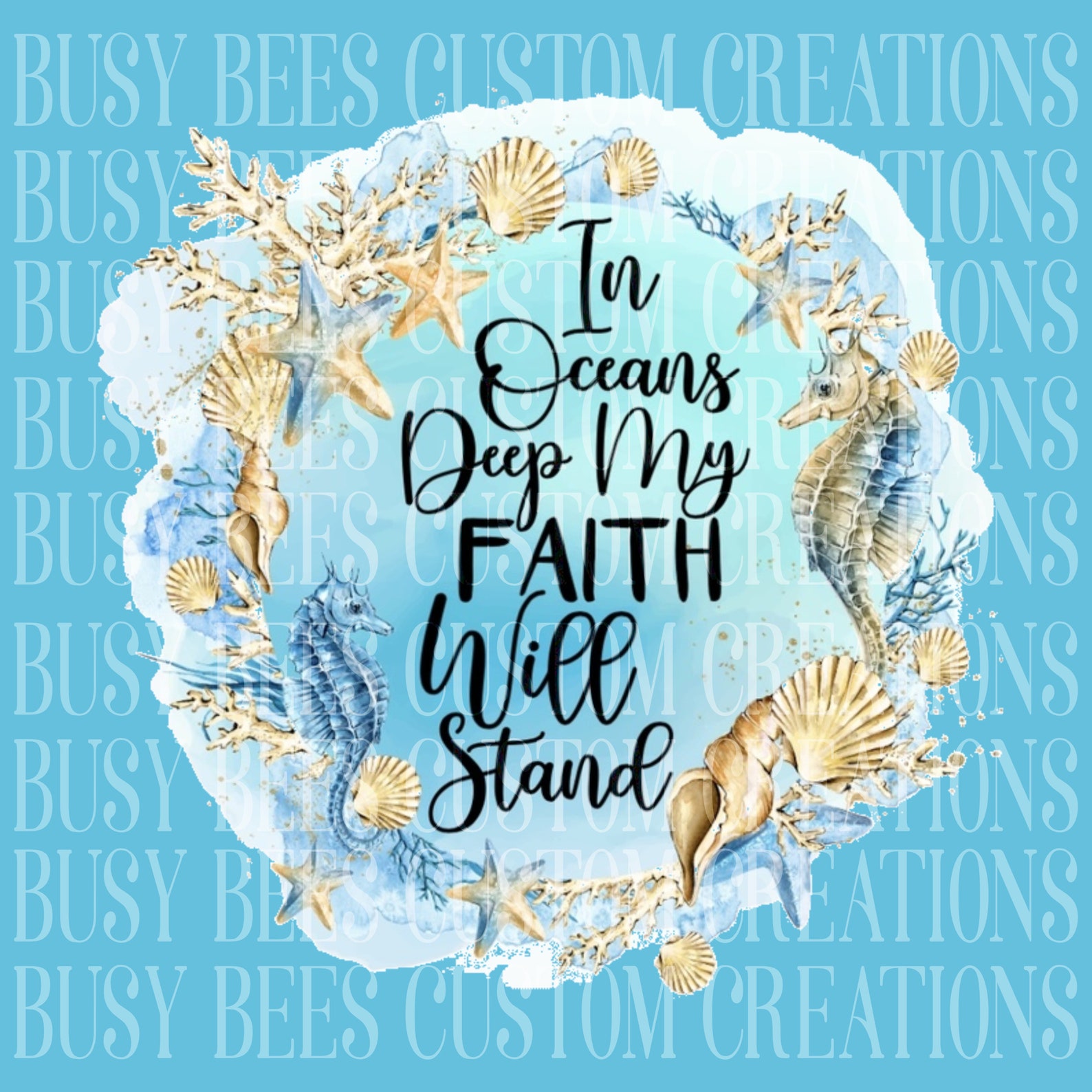 In Oceans Deep My Faith Will Stand Aluminum Wreath Sign - Etsy