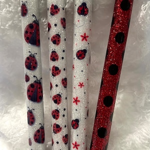 Ladybug Glitter Pens, Custom Glitter Pens, Glitter Gel Pen, Black Ink ...