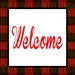 Red Black Buffalo Plaid Welcome Aluminum Wreath Sign - Etsy