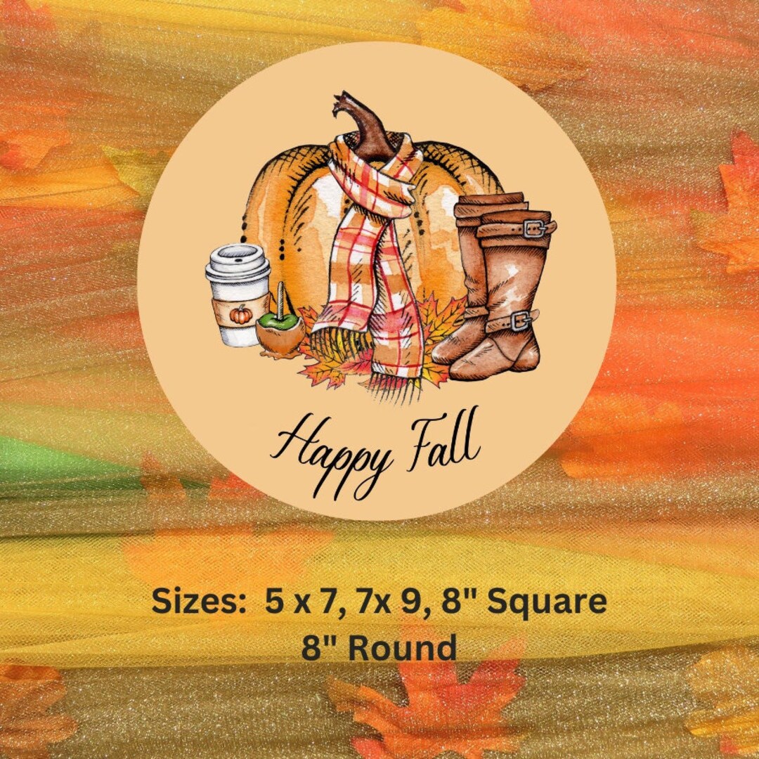 Happy Fall Metal Wreath Sign - Etsy