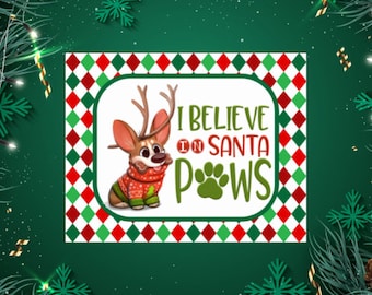I Believe in Santa Paws Sign - Etsy