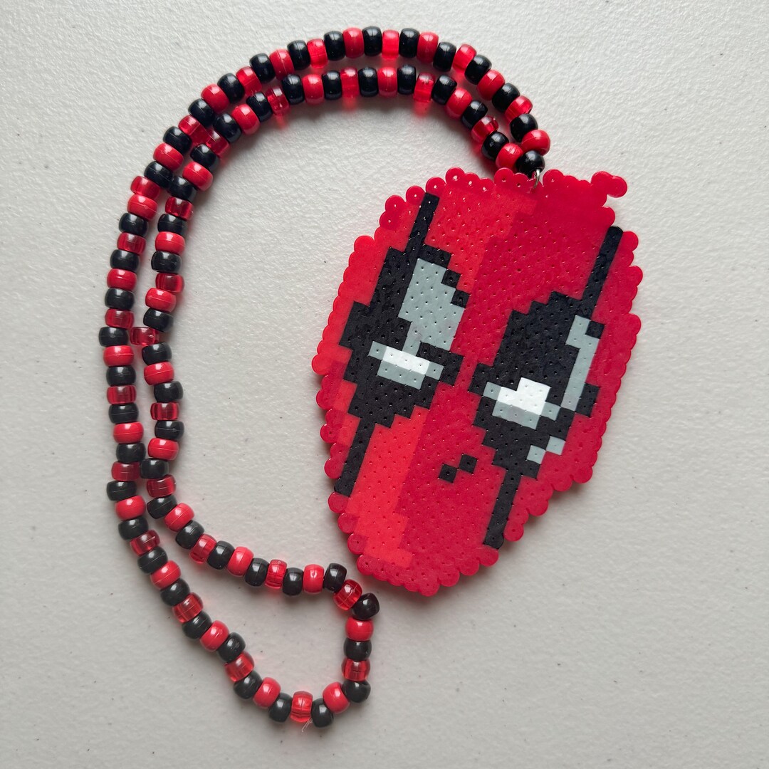 Deadpool Perler Kandi Necklace - Etsy
