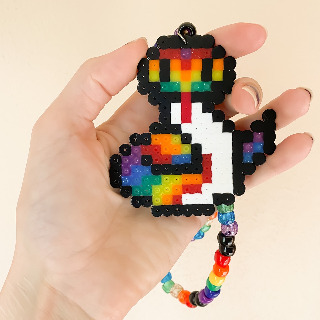 Cute Rainbow Snake Perler Kandi Necklace - Etsy