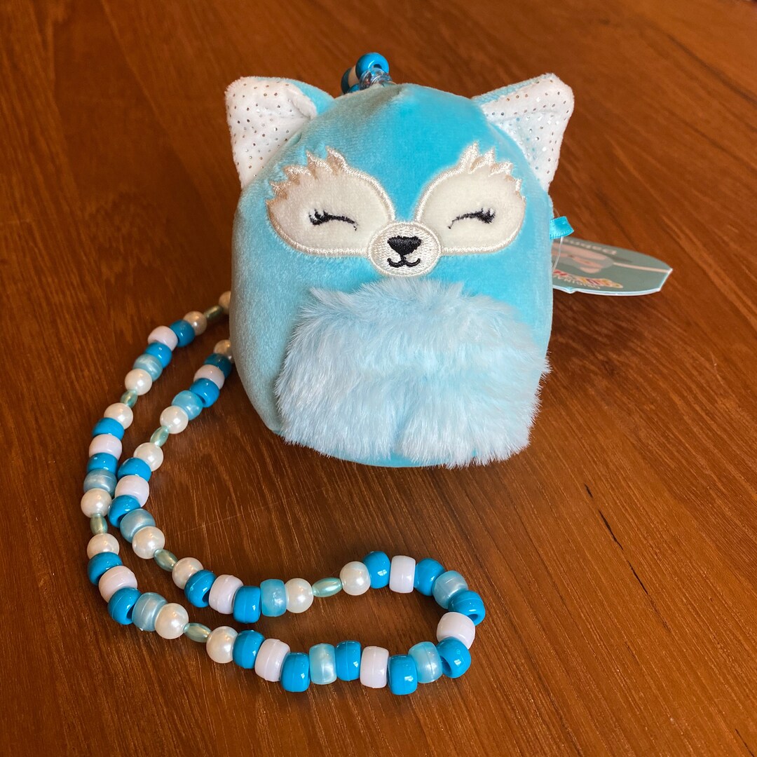 Squishmallow 4 Inch Kandi Necklace, Dabney the Winter Fox - Etsy
