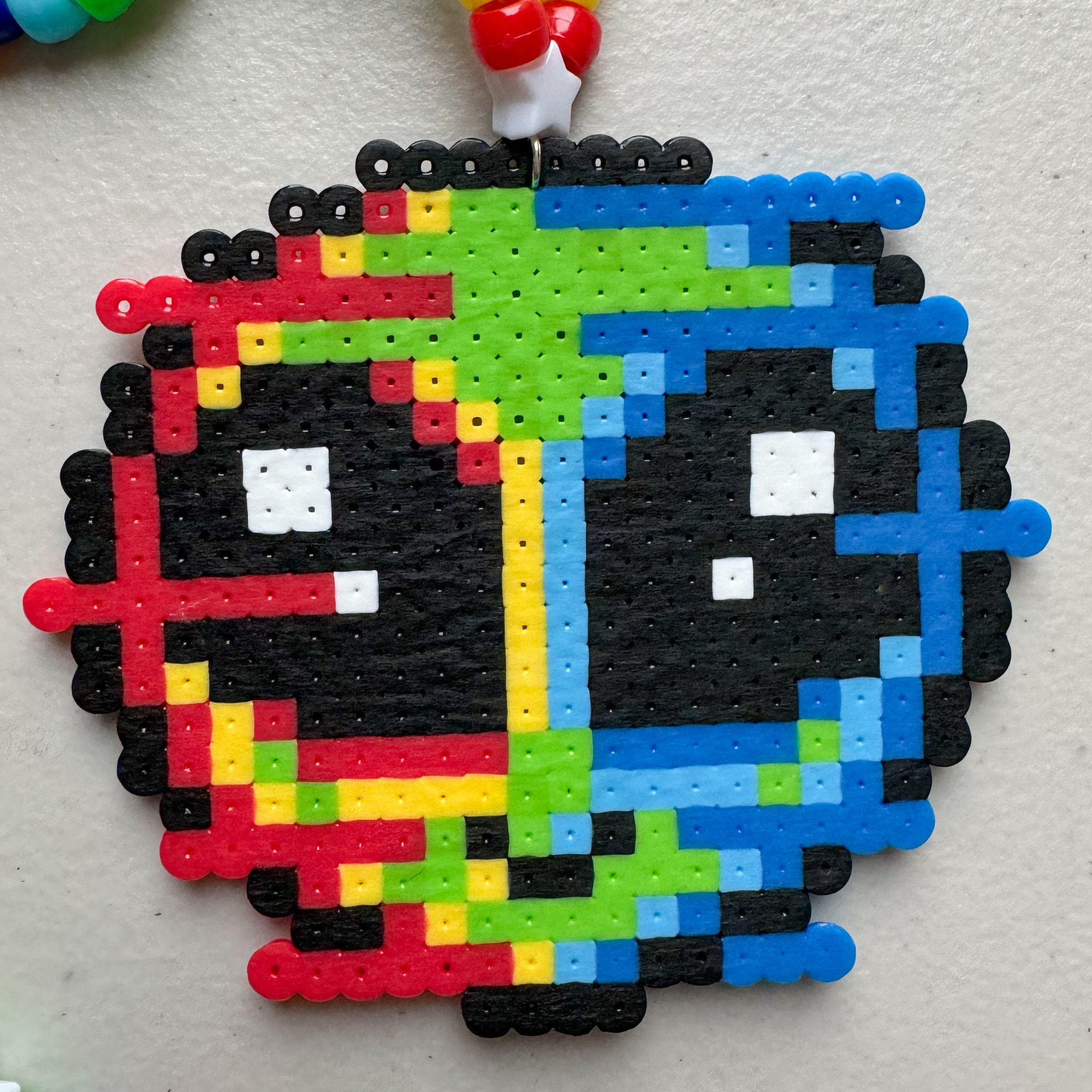 Glitchy Alien Perler Kandi Necklace | Trippy | Glitch Art - Etsy