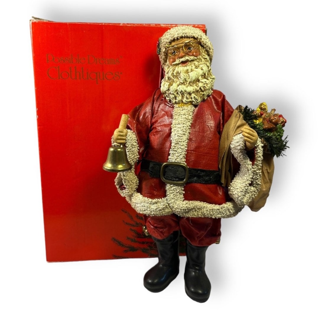 Clothtique, Santa Claus Figurine, Christmas Decor, Original Box ...