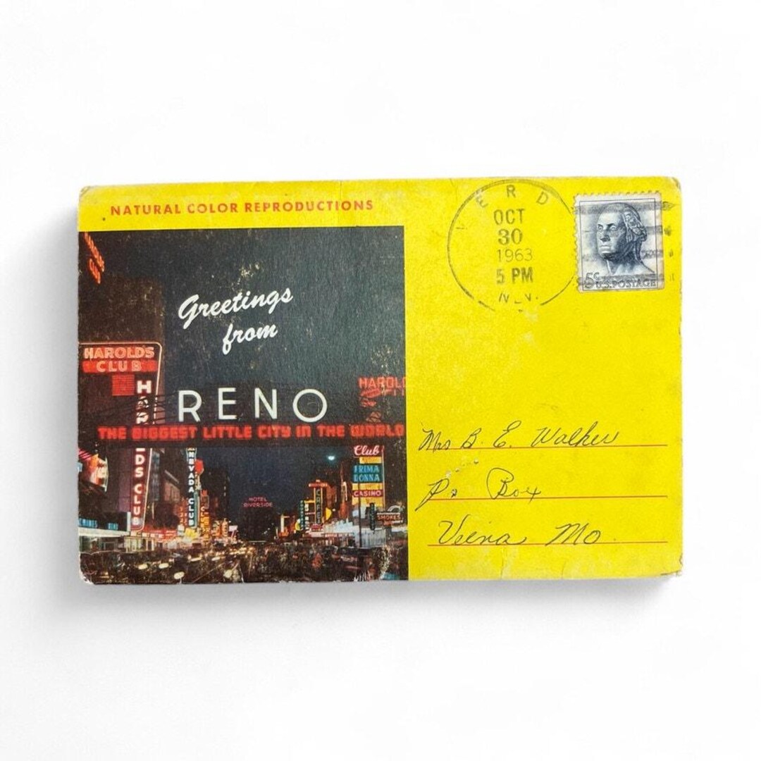 Reno Nevada Vintage Postcard Folio Fold Out Collection Travel Souvenir ...