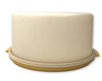Vintage Tupperware Round Cake Taker Pie Cupcake Carrier Gold - Etsy