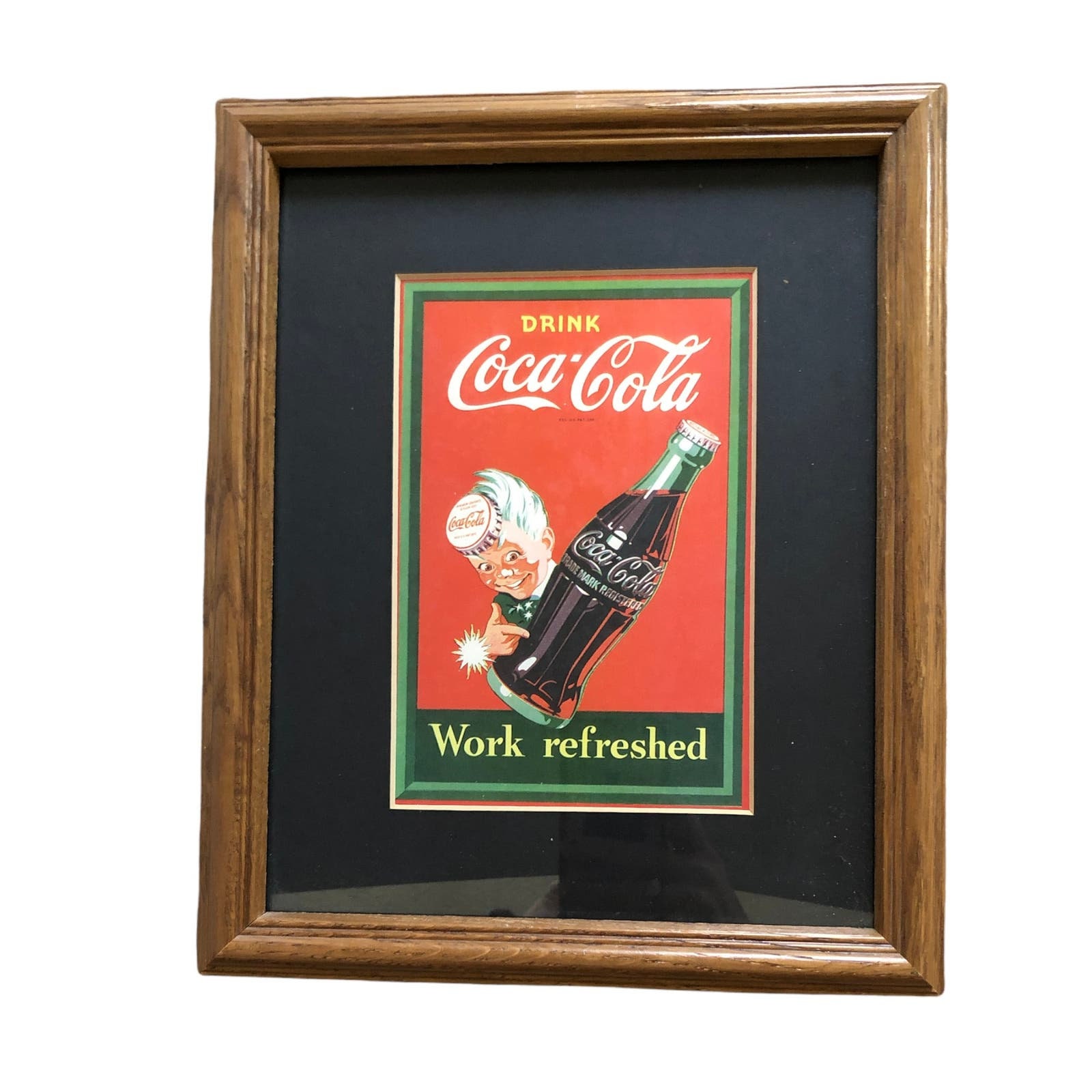 Coca Cola Work Refreshed, Framed Print, Vintage Reproduction ...