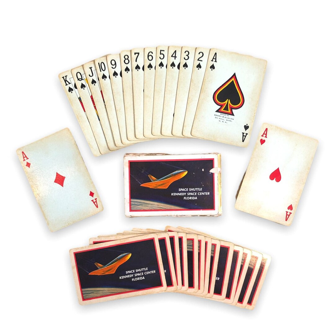 Playing Cards, Space Shuttle, Kennedy Space Center, NASA, Vintage ...