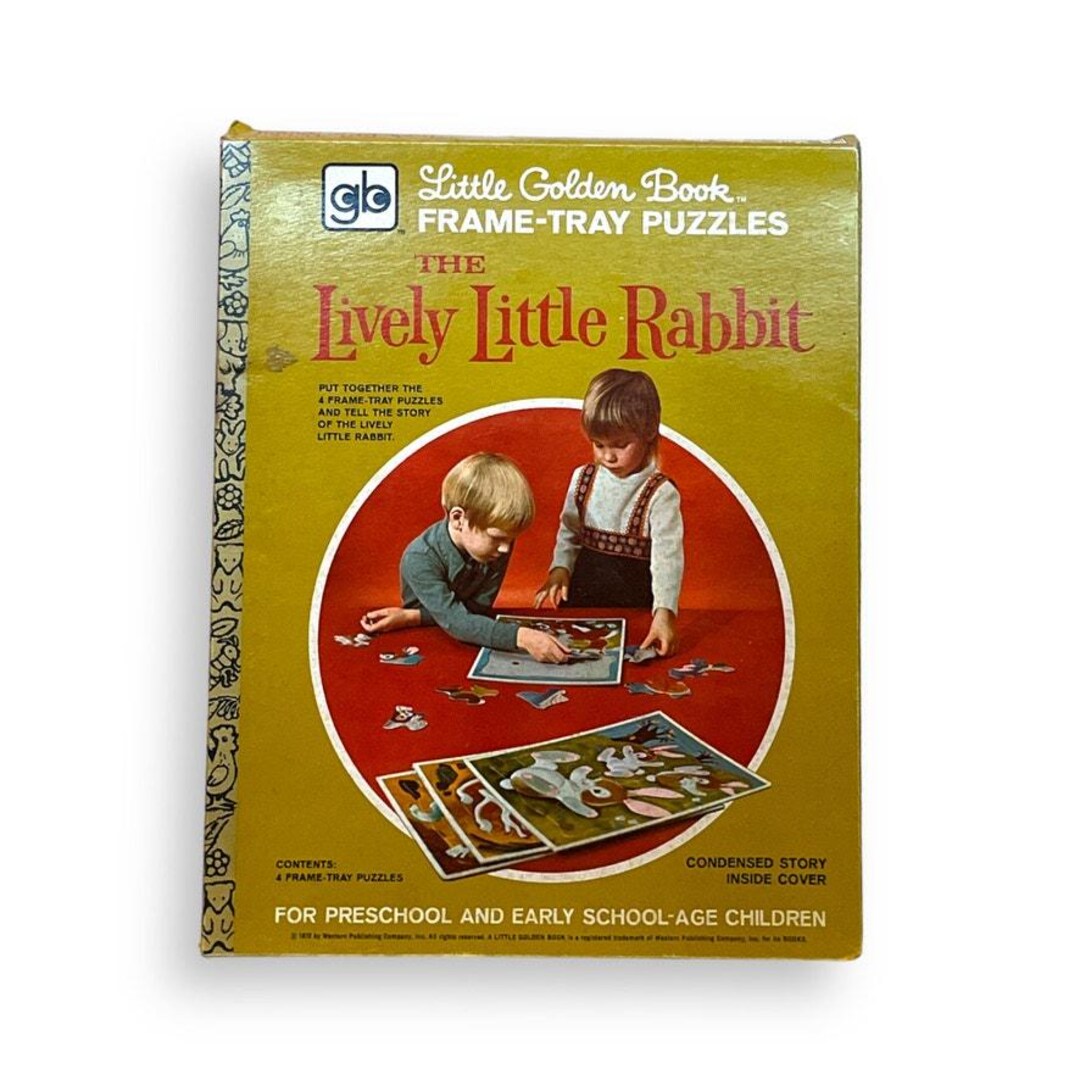 The Lively Little Rabbit, Golden Book, Frame Tray Puzzles, Preschool ...