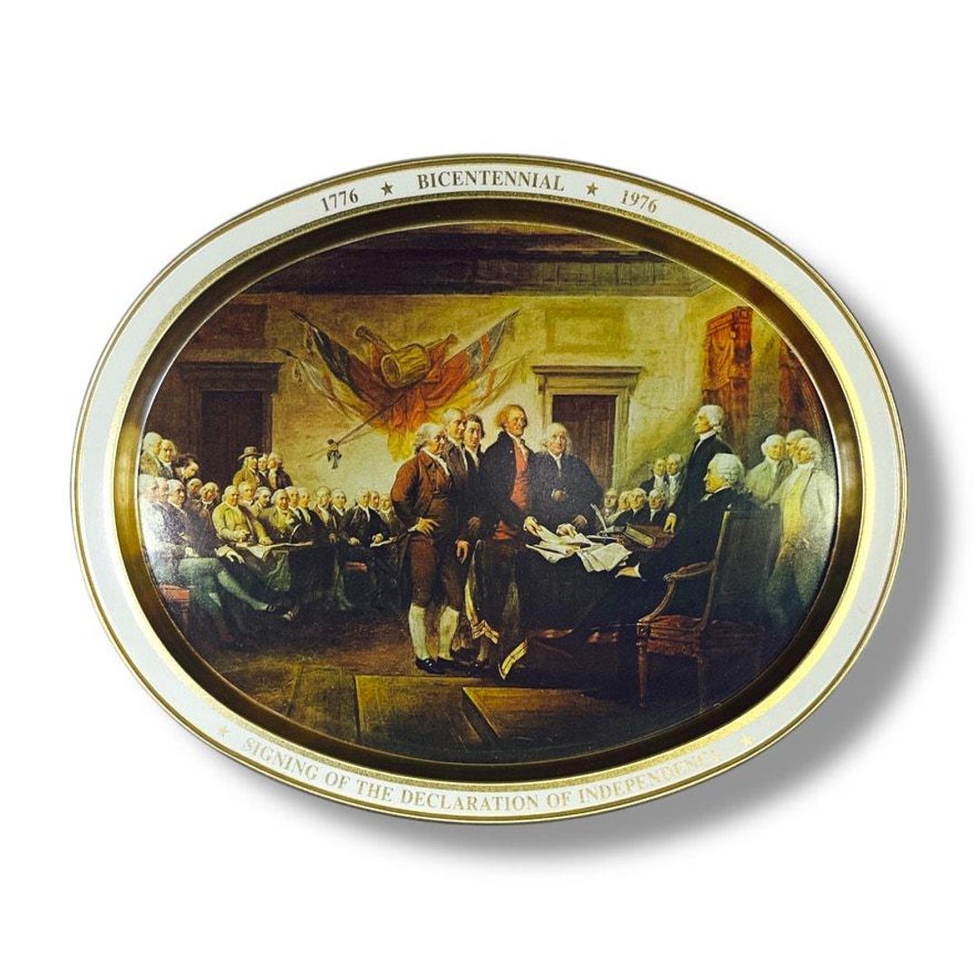 Bicentennial Commemorative Metal Tray American Declaration of ...