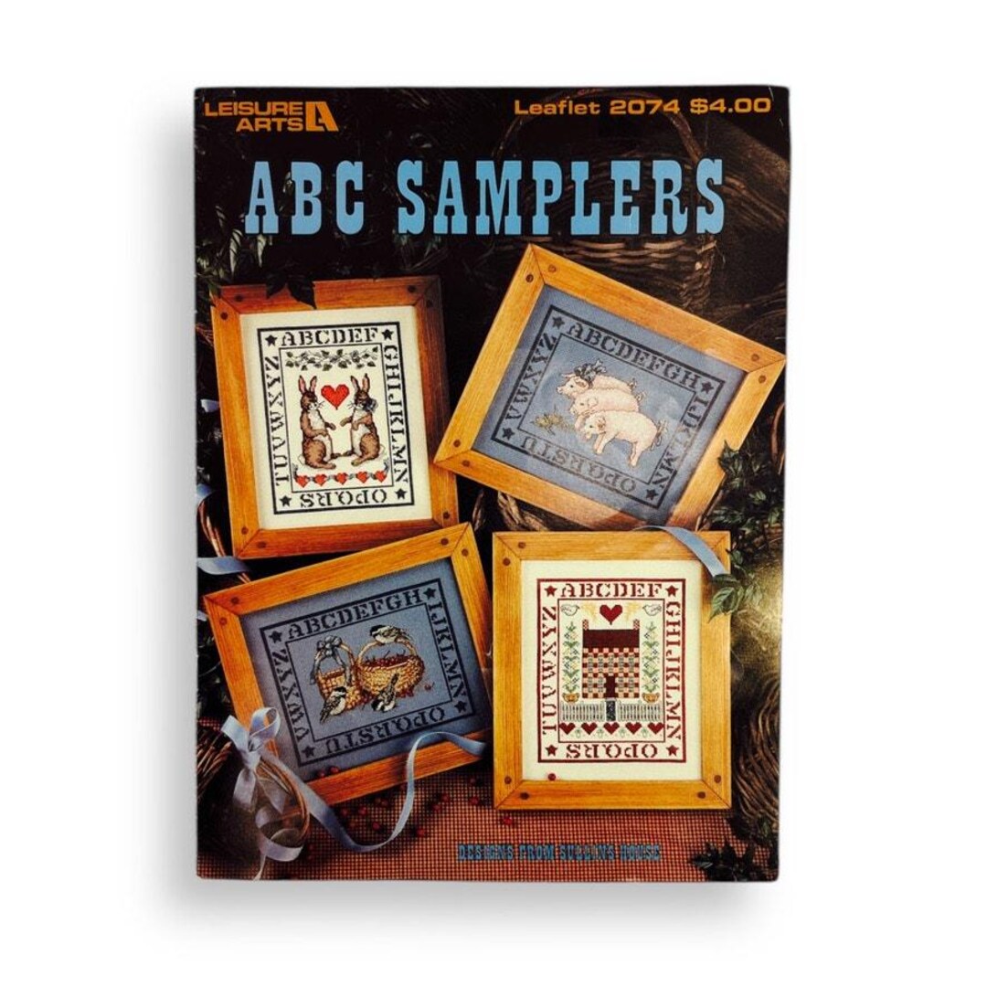 ABC Samplers Country Style Cross Stitch Sampler Pattern Booklet Leisure ...