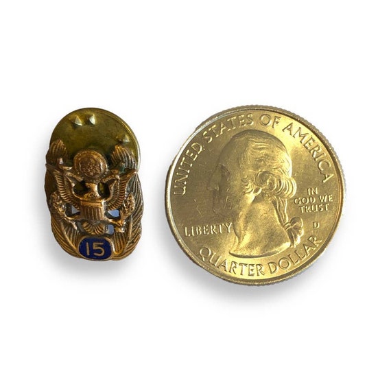 Bronze US ARMY, 15 Year Civilian Service, Lapel Pin, … - Gem
