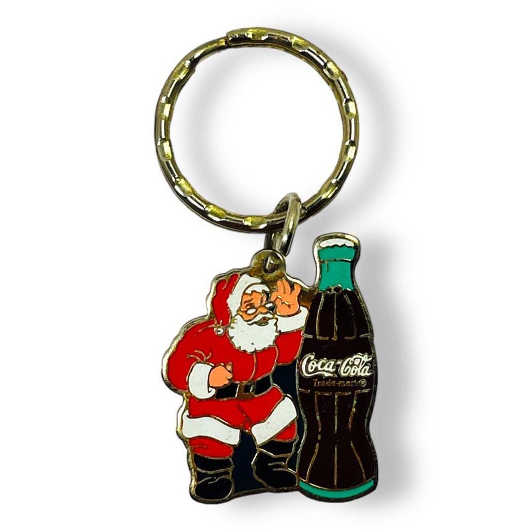 Santa Claus Coca Cola Company Keychain 1985 Christmas Key Ring Vintage ...