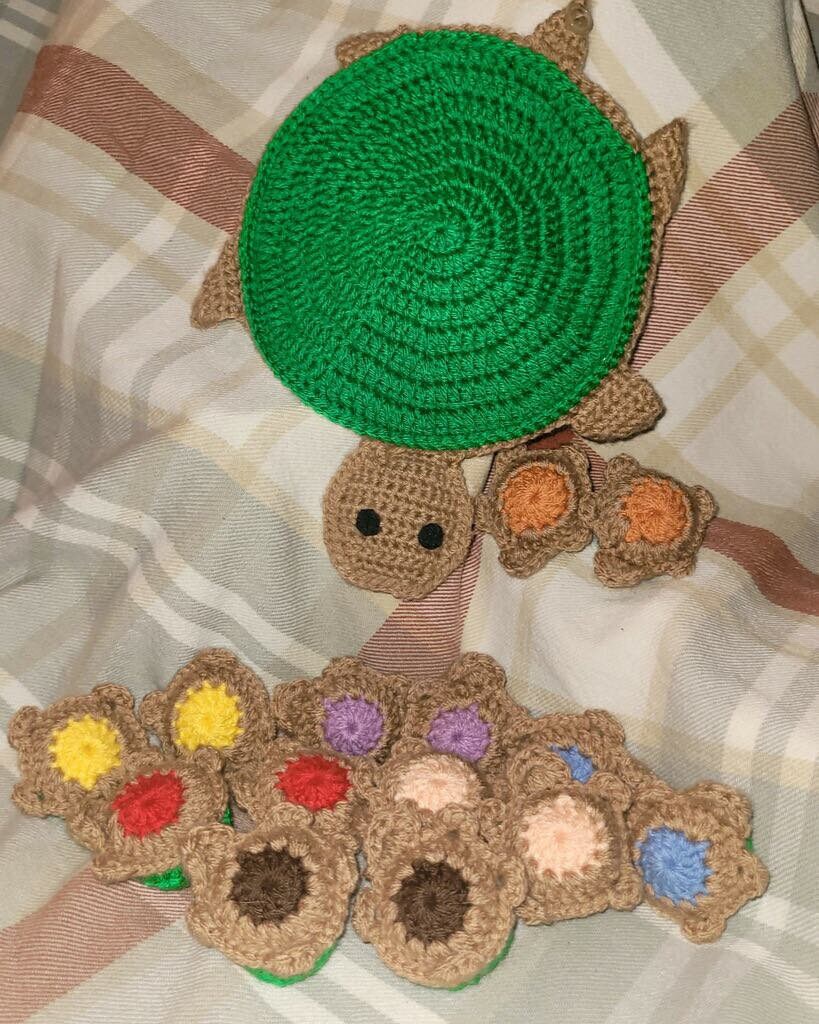 Crochet Turtle Matching Game - Etsy