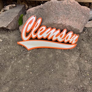 Clemson Script Wall Sign - Etsy