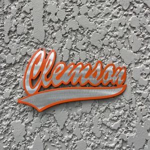 Clemson Script Wall Sign - Etsy