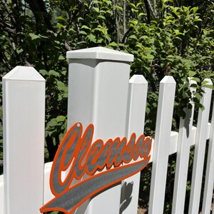 Clemson Script Wall Sign - Etsy