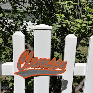Clemson Script Wall Sign - Etsy