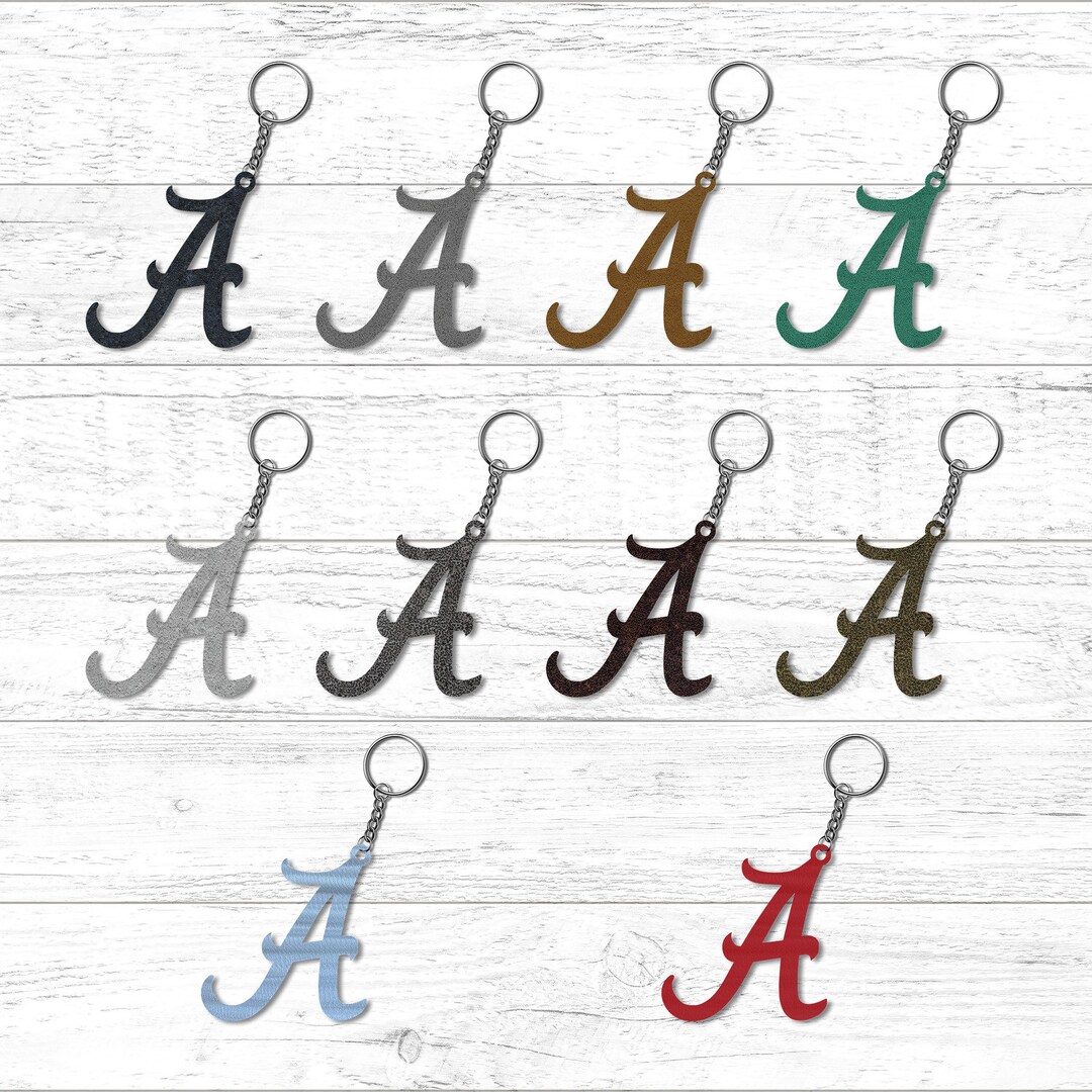 Alabama A Keychain - Etsy