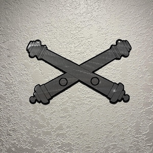Army Field Artillery Crossed Cannons Plaque - Etsy