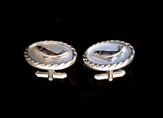 1950's Signed Anson Fish Cufflinks. Mother of Pearl (… - Gem