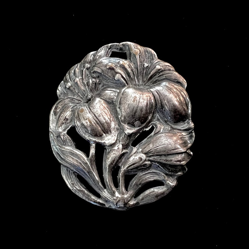 Repousse Brooch - Etsy