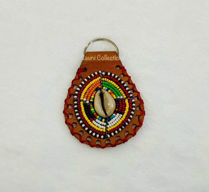 Kenyan Assorted Leather & Beaded Key Chains, - Etsy