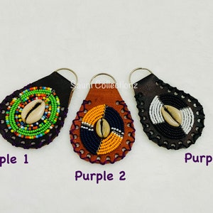 Kenyan Assorted Leather & Beaded Key Chains, - Etsy