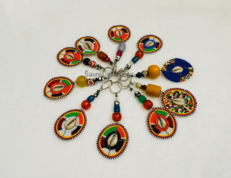 Kenyan Beaded Keychain, Maasai Keychains - Etsy