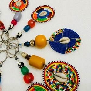 Kenyan Beaded Keychain, Maasai Keychains - Etsy