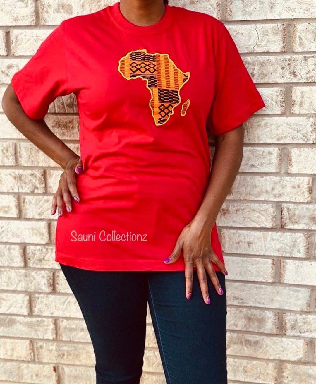 Red African Themed T-shirts, African Map T-shirts, African Print T ...