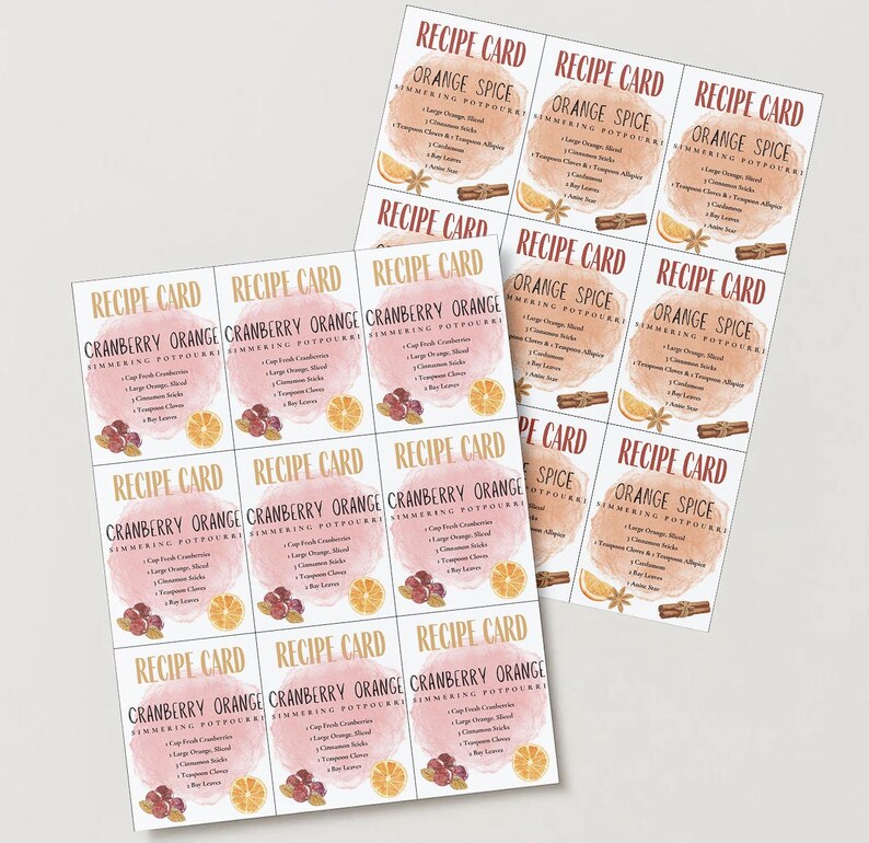 Editable PDF Simmer Pot Gift Tags, Fall Simmering Pot Labels Printable ...