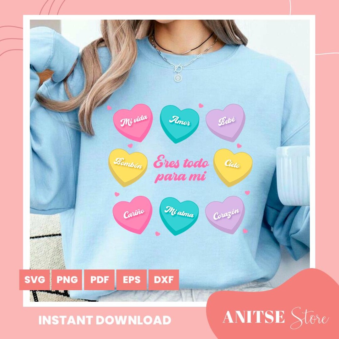Spanish Valentine SVG PNG, Happy Valentine's Day, Valentine's Day ...