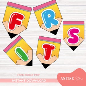 First Day of School Banner Printable Welcome Back to School, Back to ...