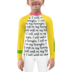 Work on Triangles Standards Jiujitsu BJJ Kids Rashie - School Daze Math ...