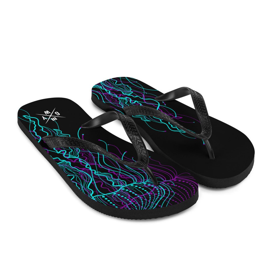 Jiu Jitsu Black Jellies Brazilian Jiu-jitsu Flip Flops Unisex Thong ...