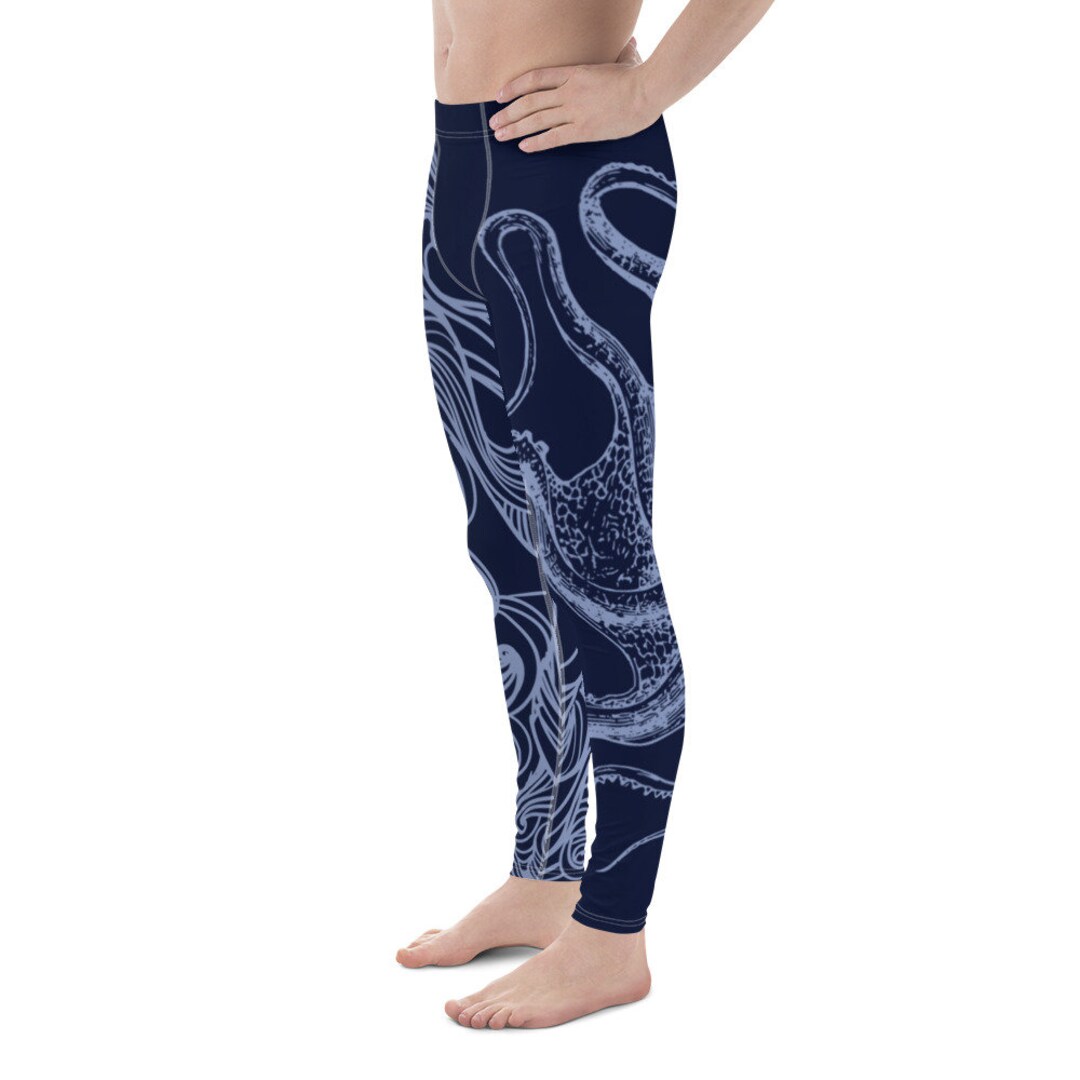 Jiu Jitsu Kraken Blue - Kraken Octopus Spats - Men's Athletic Leggings ...