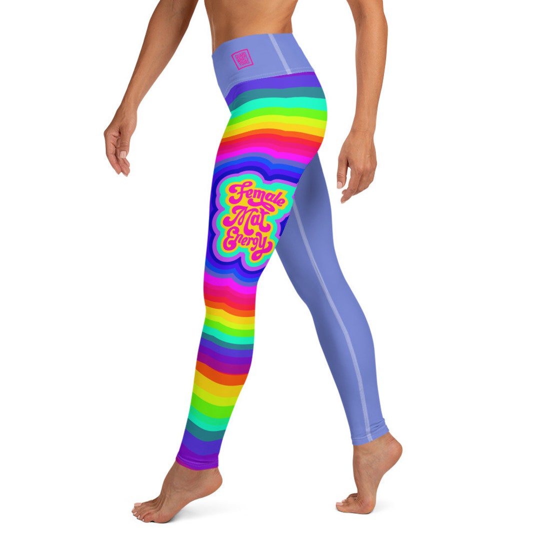 Women's Jiu Jitsu Female Mat Energy Neon Rainbow Spats Mat Energy ...